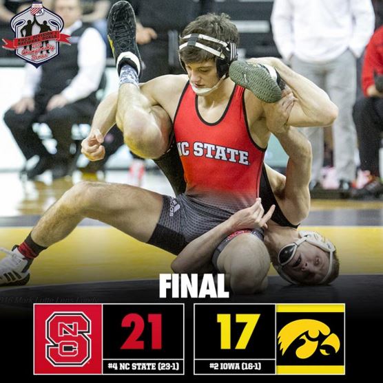 #4 NC State Wrestling caps off historic regular season winning at #2 ...